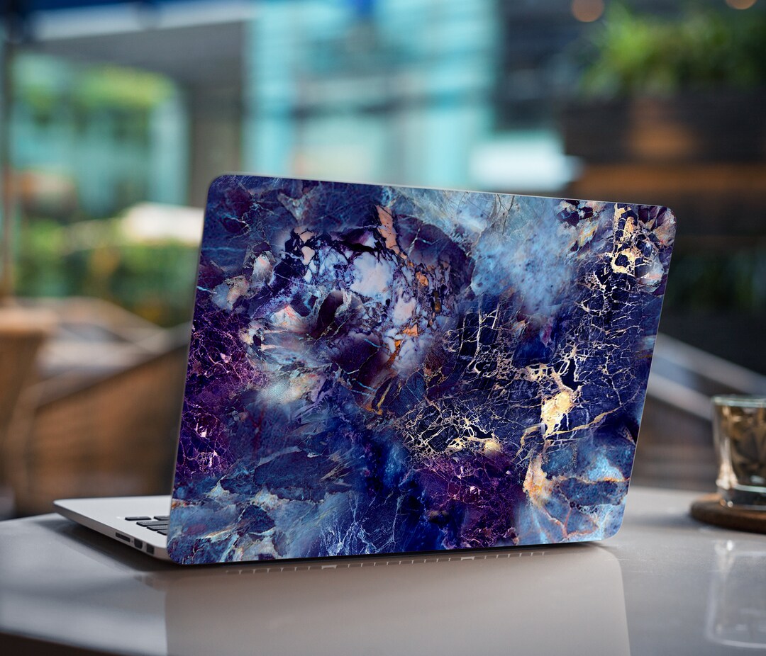 Dark Blue Marble Stickers Laptop 14 15.6 Decal Lenovo Skins - Etsy