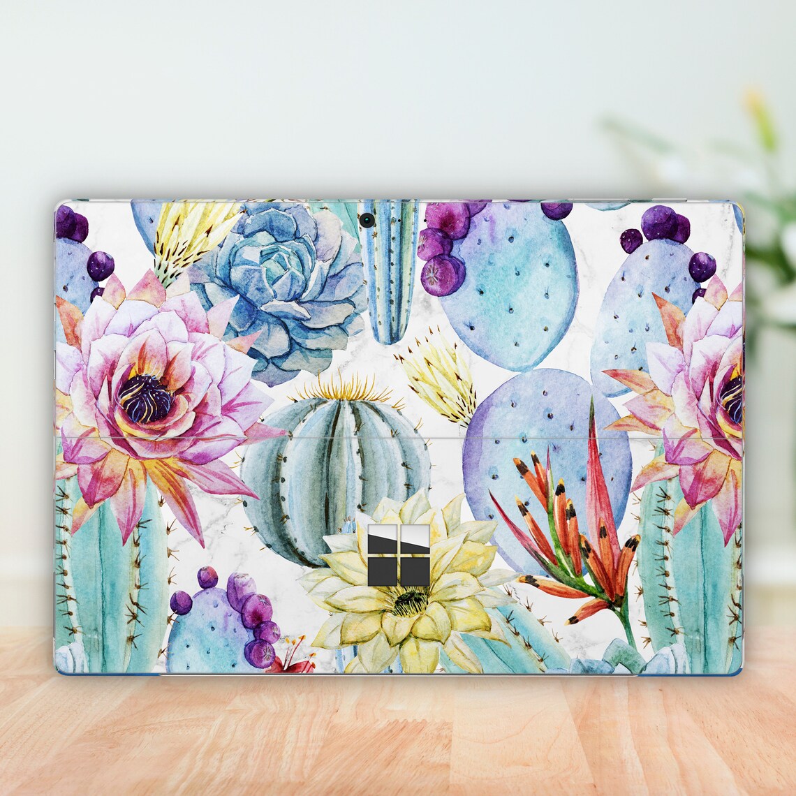 Flowering Cactus Microsoft Surface Book 2 Skins Green Cactus - Etsy