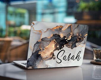 Green Mineral With Gold Texture Laptop Skin MacBook Skin - Etsy