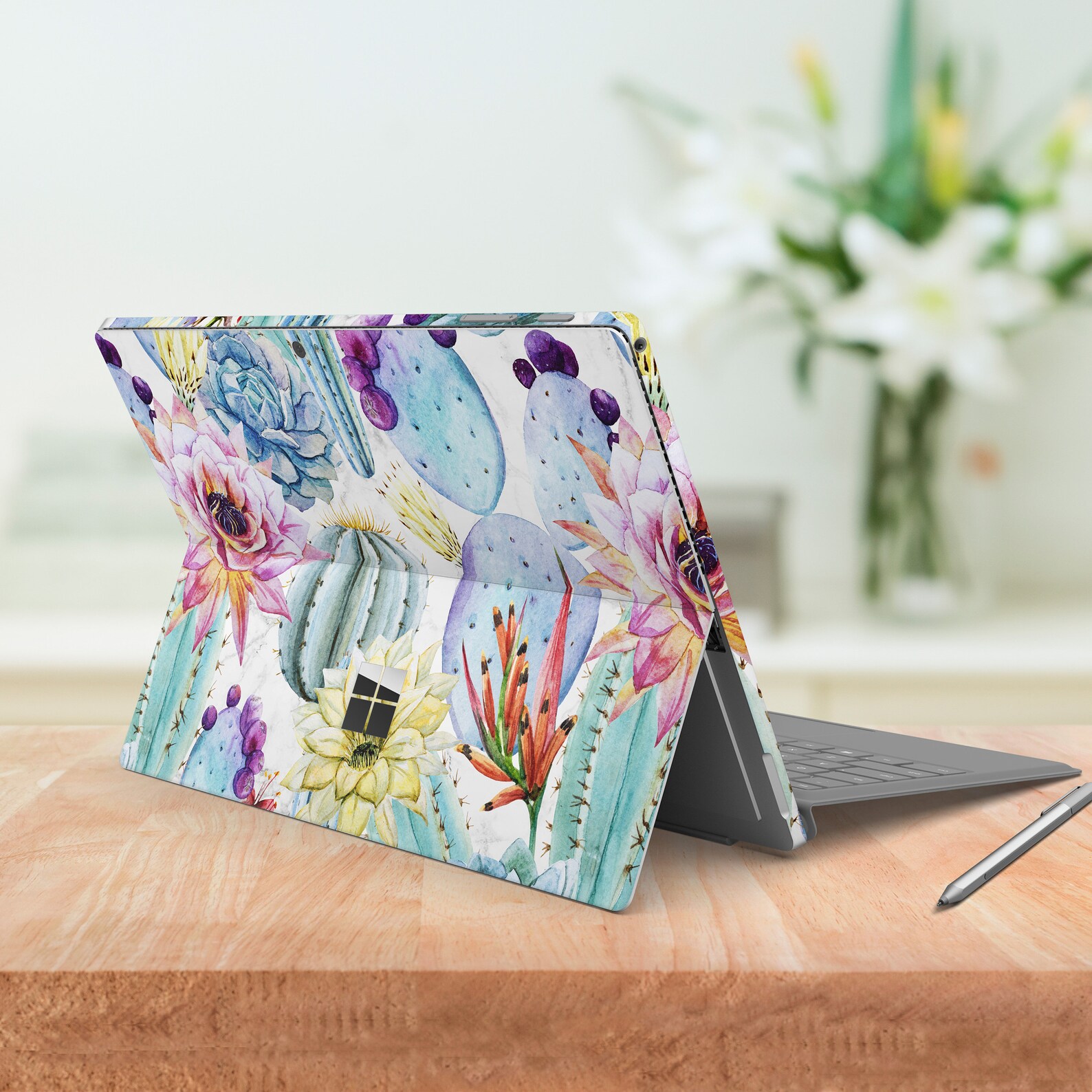 Flowering Cactus Microsoft Surface Book 2 Skins Green Cactus - Etsy