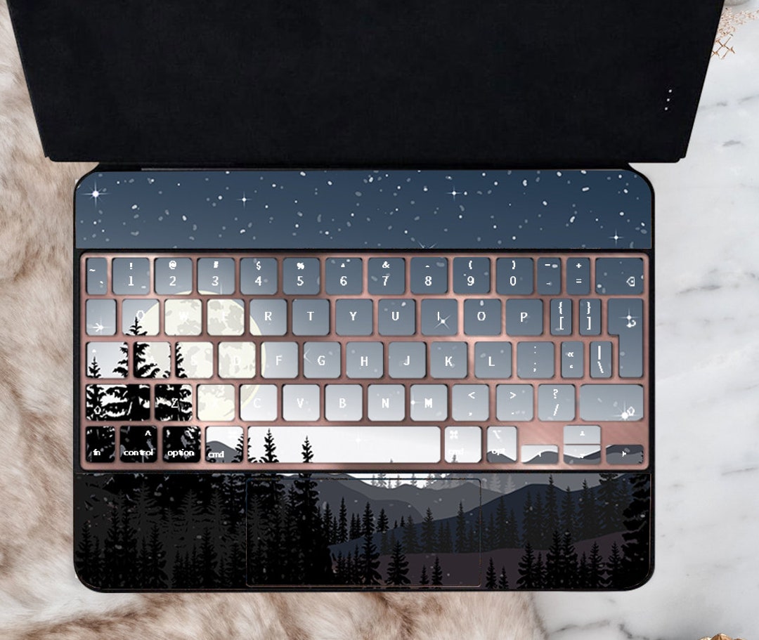 Night Moon Pattern iPad 11 Gen 1/2/3 Magic Keyboard Skins Smart ...