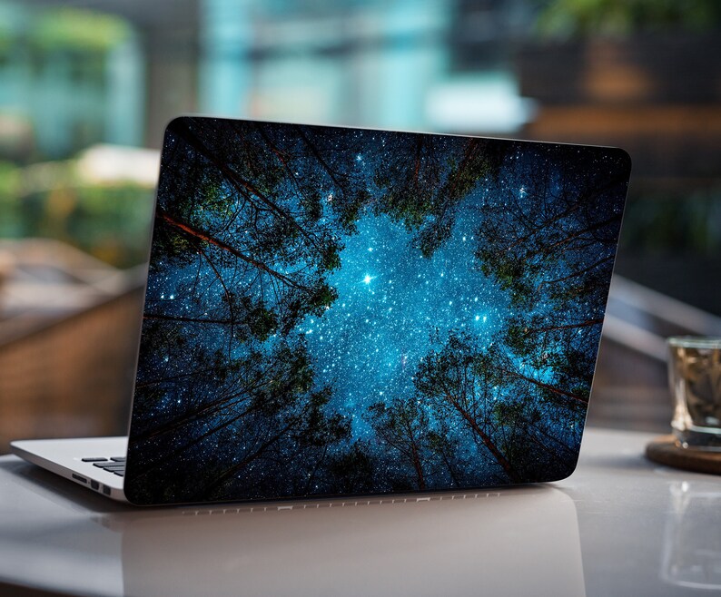 Dark Night Starry Sky Stickers Laptop 14 15.6 Decal | Etsy