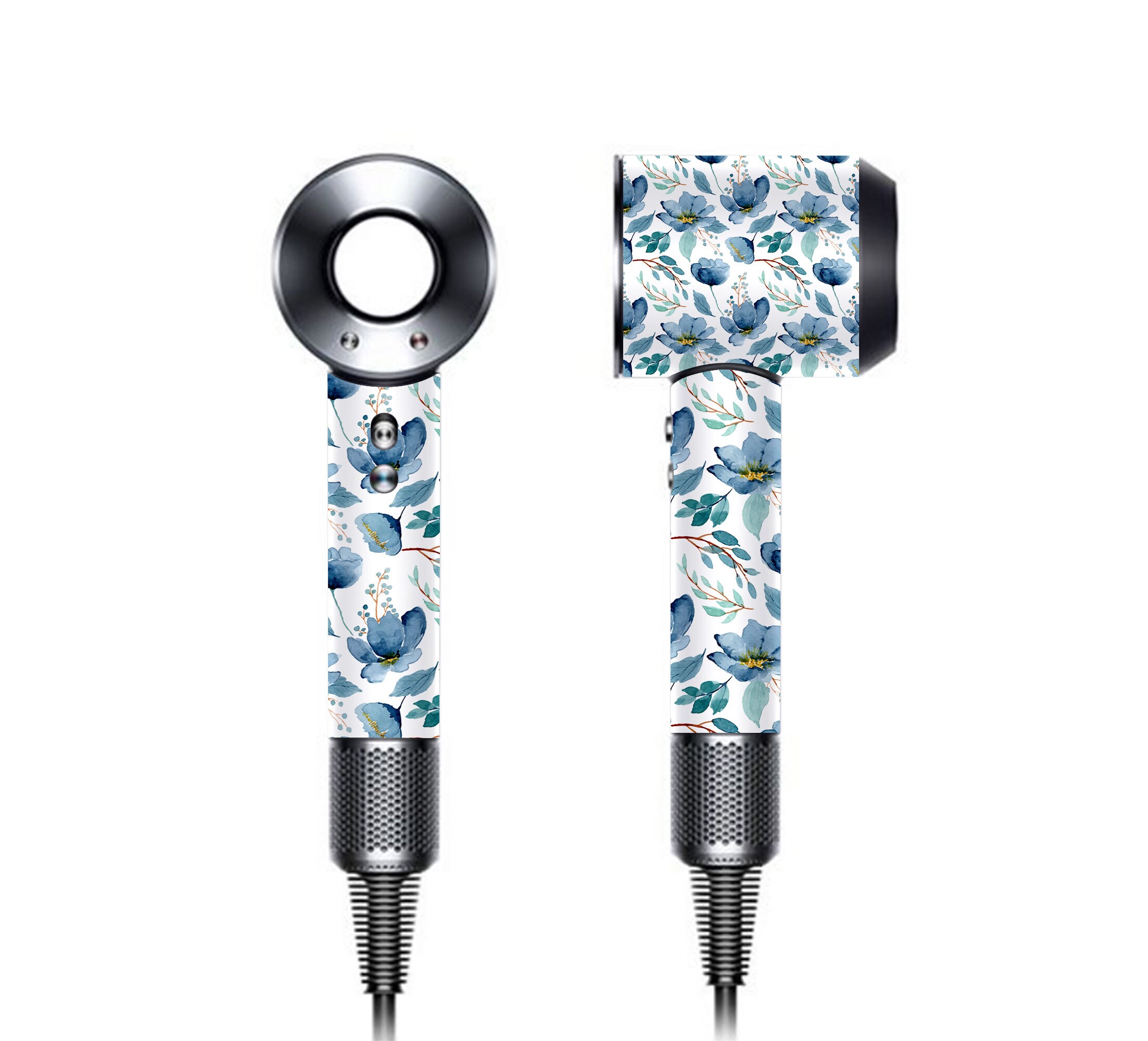 Dyson Hair Dryer Light Blue Flowers Protect Stickers Decals - Etsy