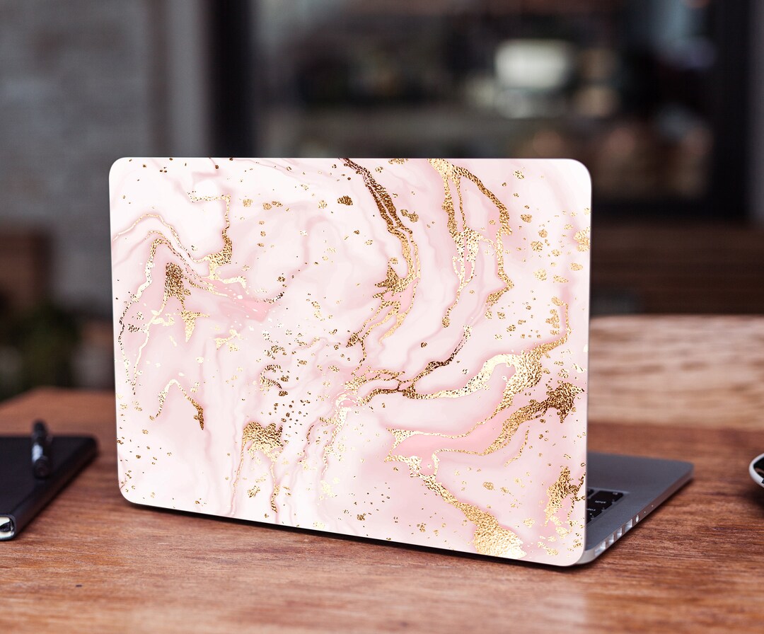 Light Pink Marble Laptop Skins Asus Lenovo HP Golden Divorced Sticker ...