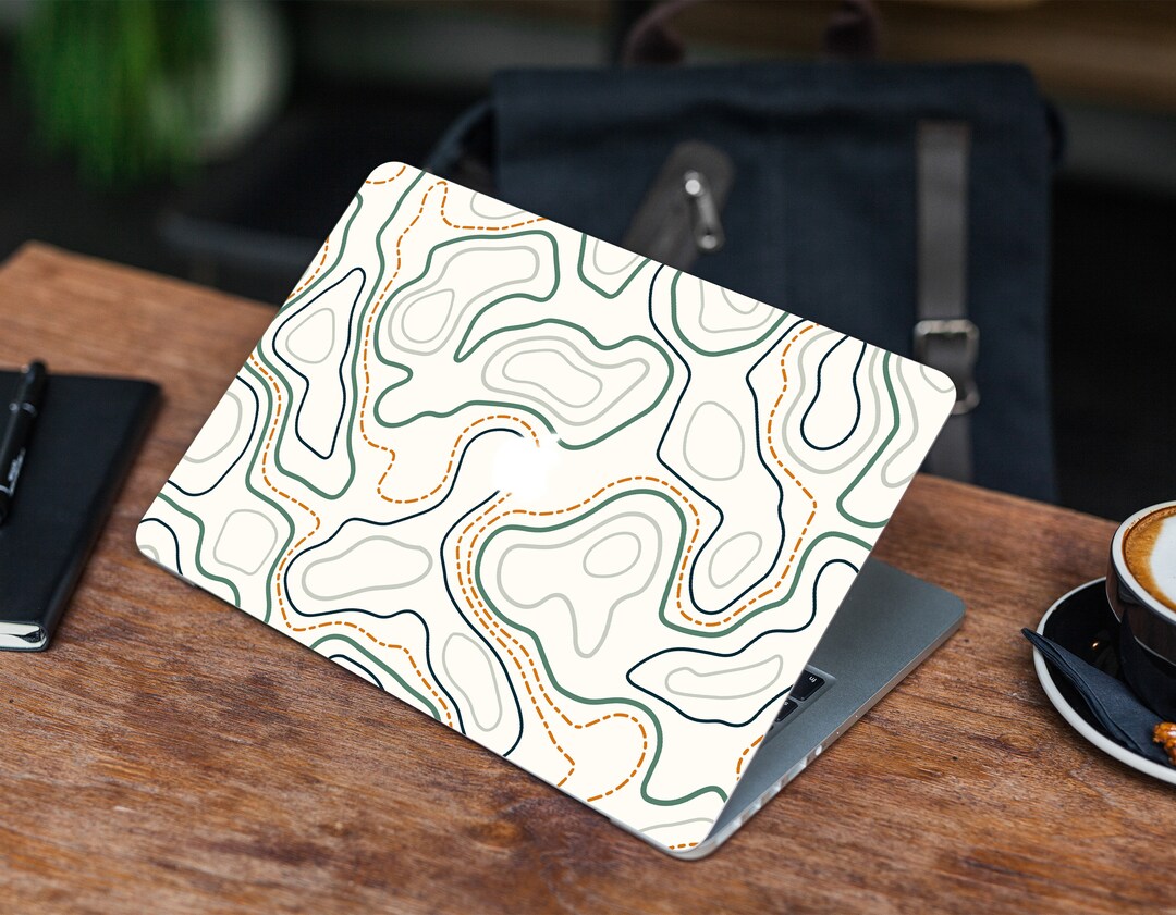 MacBook Skins Geographic Contour Map MacBook Air 13 Pro 16 Abstract ...