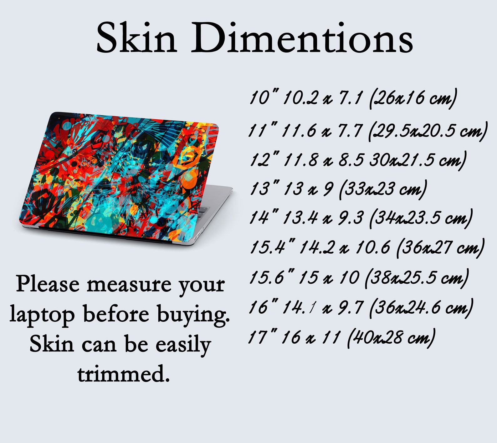 Cartoons Laptop Skin Sticker Cute Notebook Vinyl Decal Dell Hp | Etsy