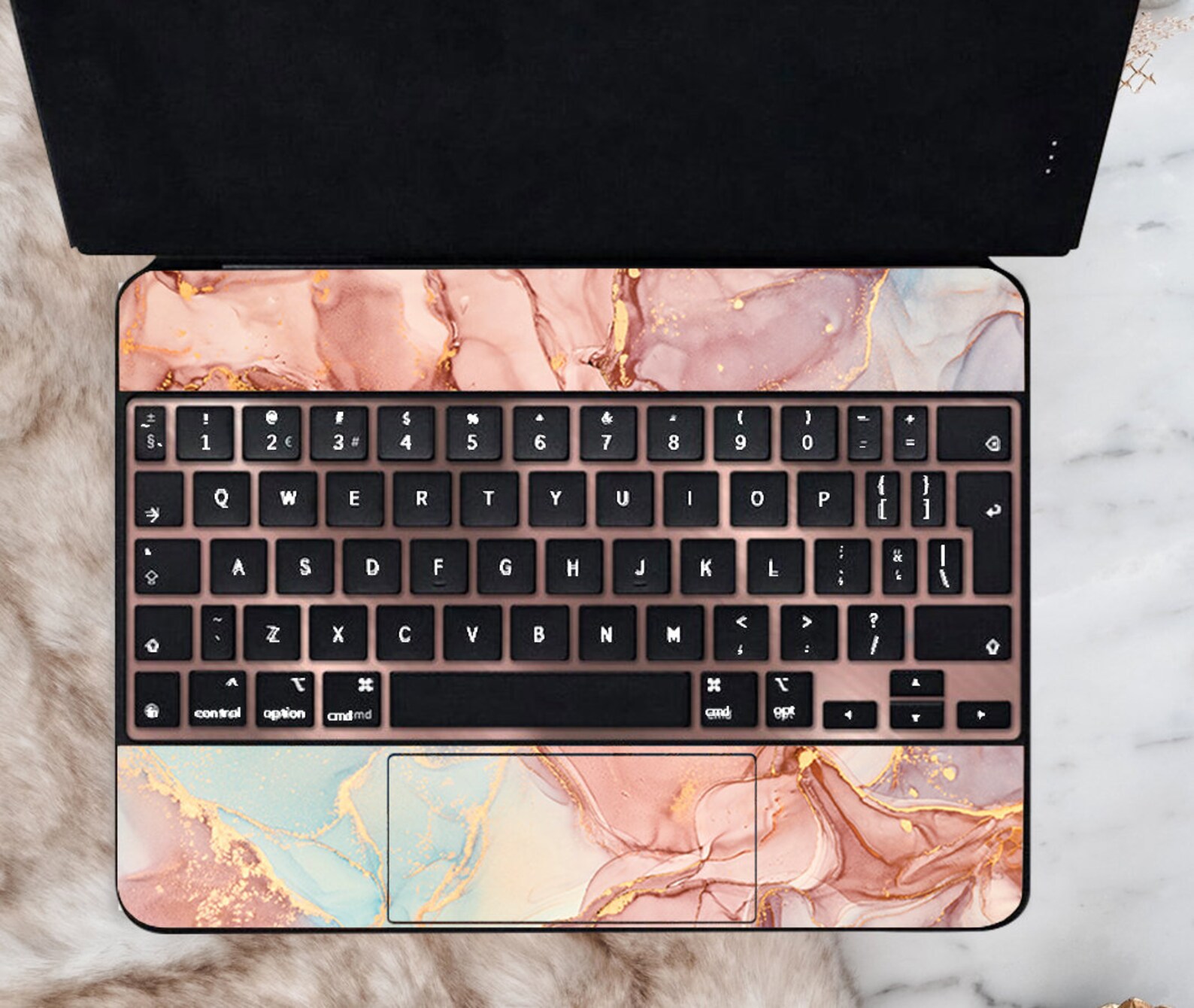 Ipad Keyboard Pink Marble Skin Ipad 11 Gen 1/2/3 Magic | Etsy