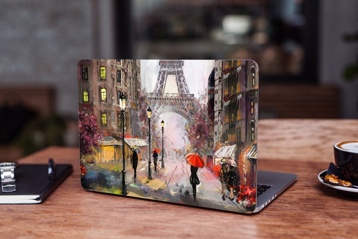 Paris Laptop Skins Chromebook HP Surface Eiffel Tower Vinyl | Etsy