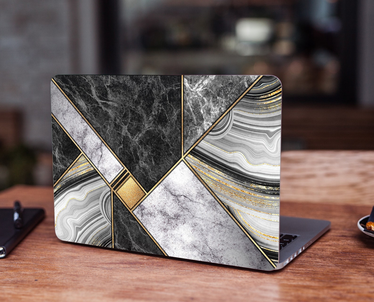 Geometry Gray Marble Print Skin Laptop Hp Lenovo Asus Sticker - Etsy