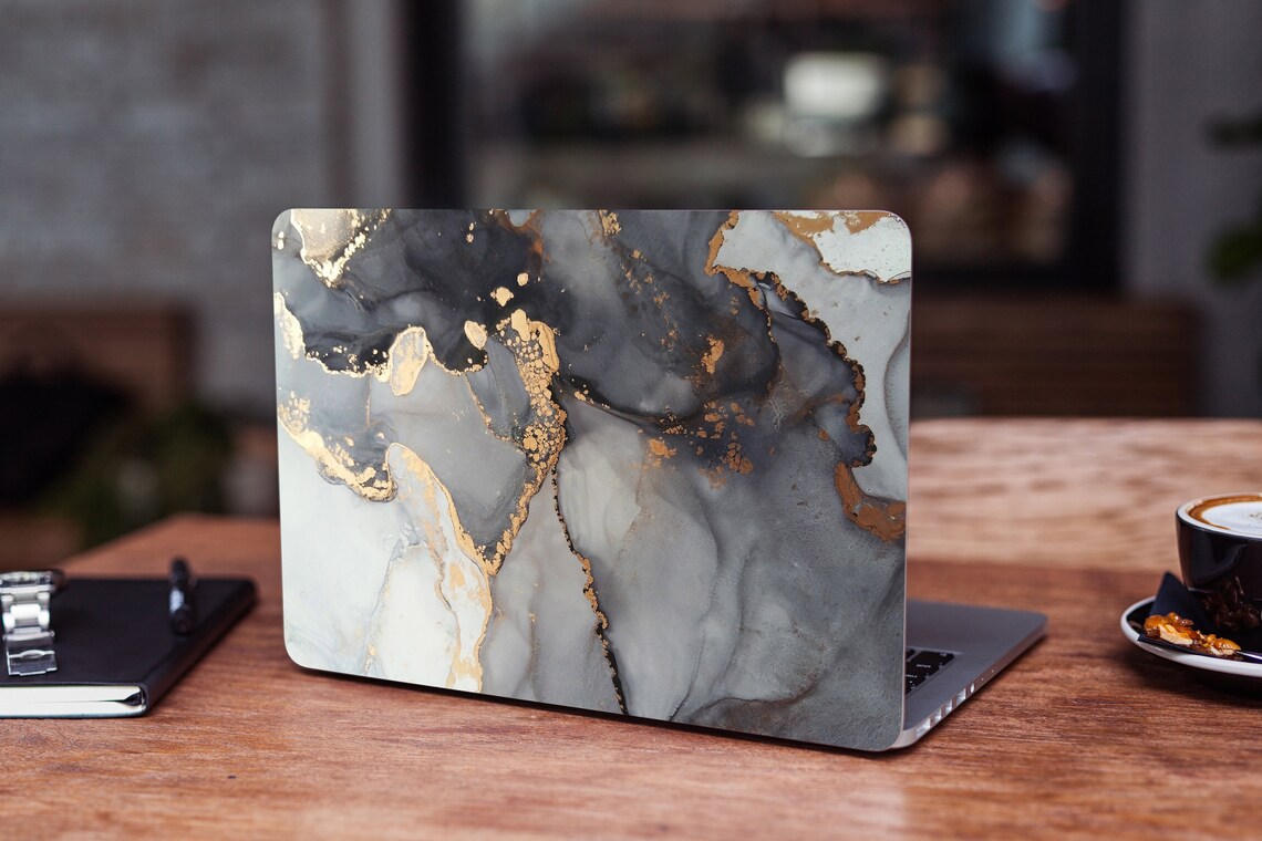 Grey Marble Oil Skins Macbook Laptop Hp Lenovo Asus Pattern - Etsy