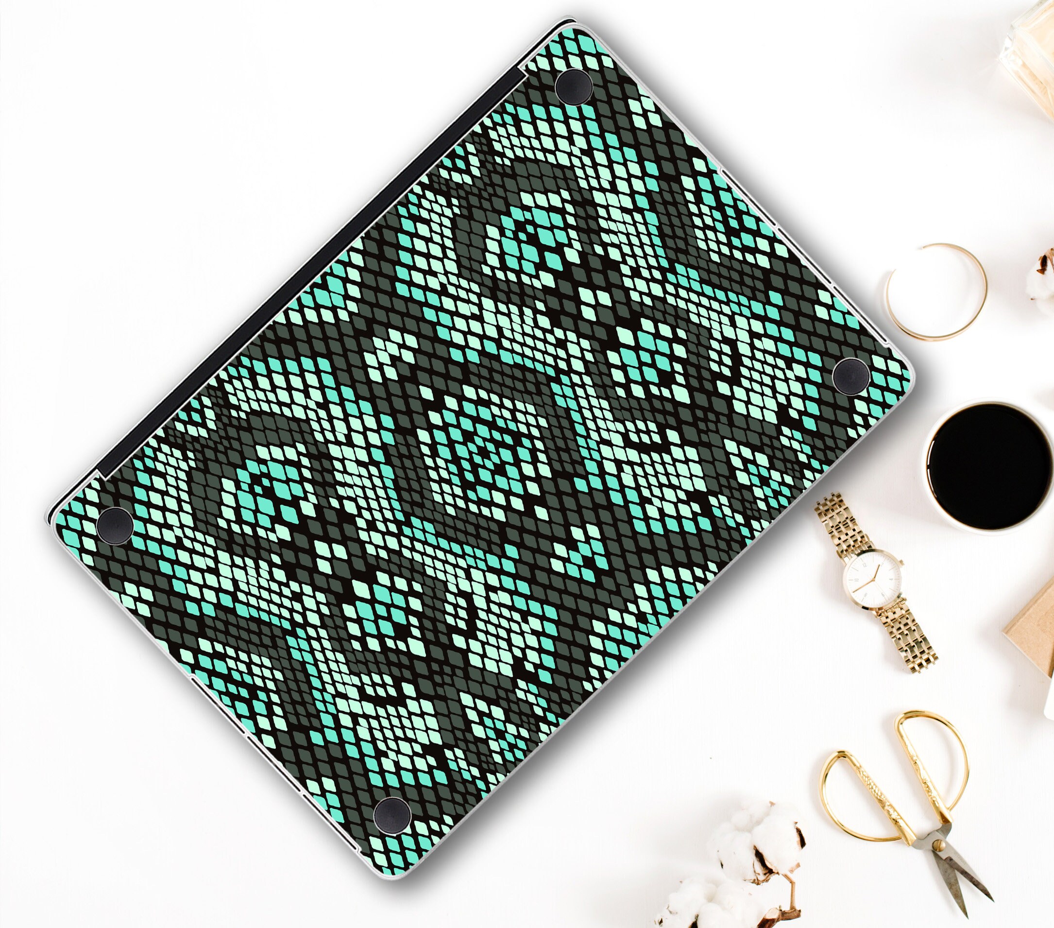 Snake Skins Macbook 12 Air 13 A1932 Green Vinyl Decal | Etsy