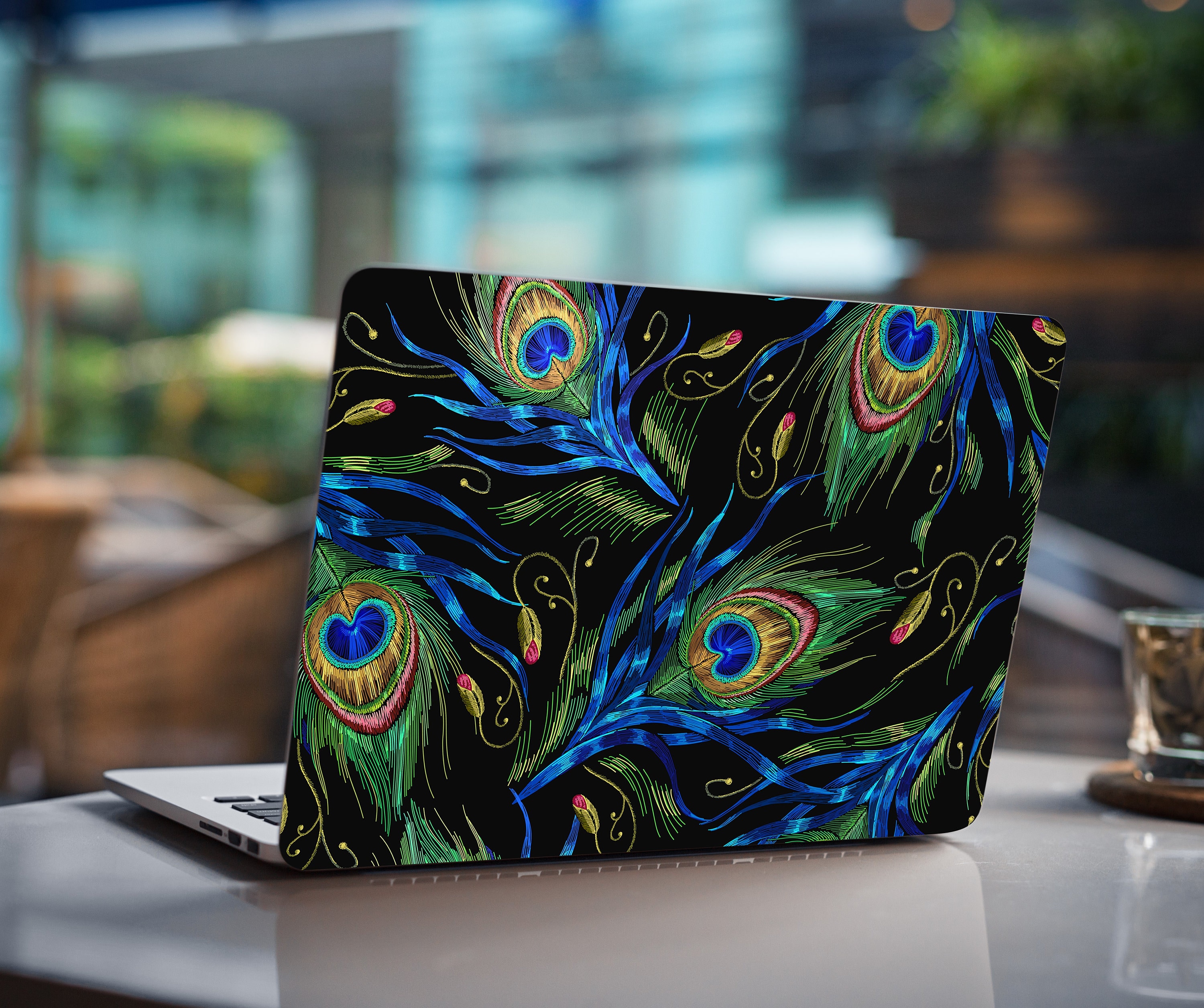 Peacock Feather Laptop Skins Notebook Vinyl Decals Dell Hp - Etsy