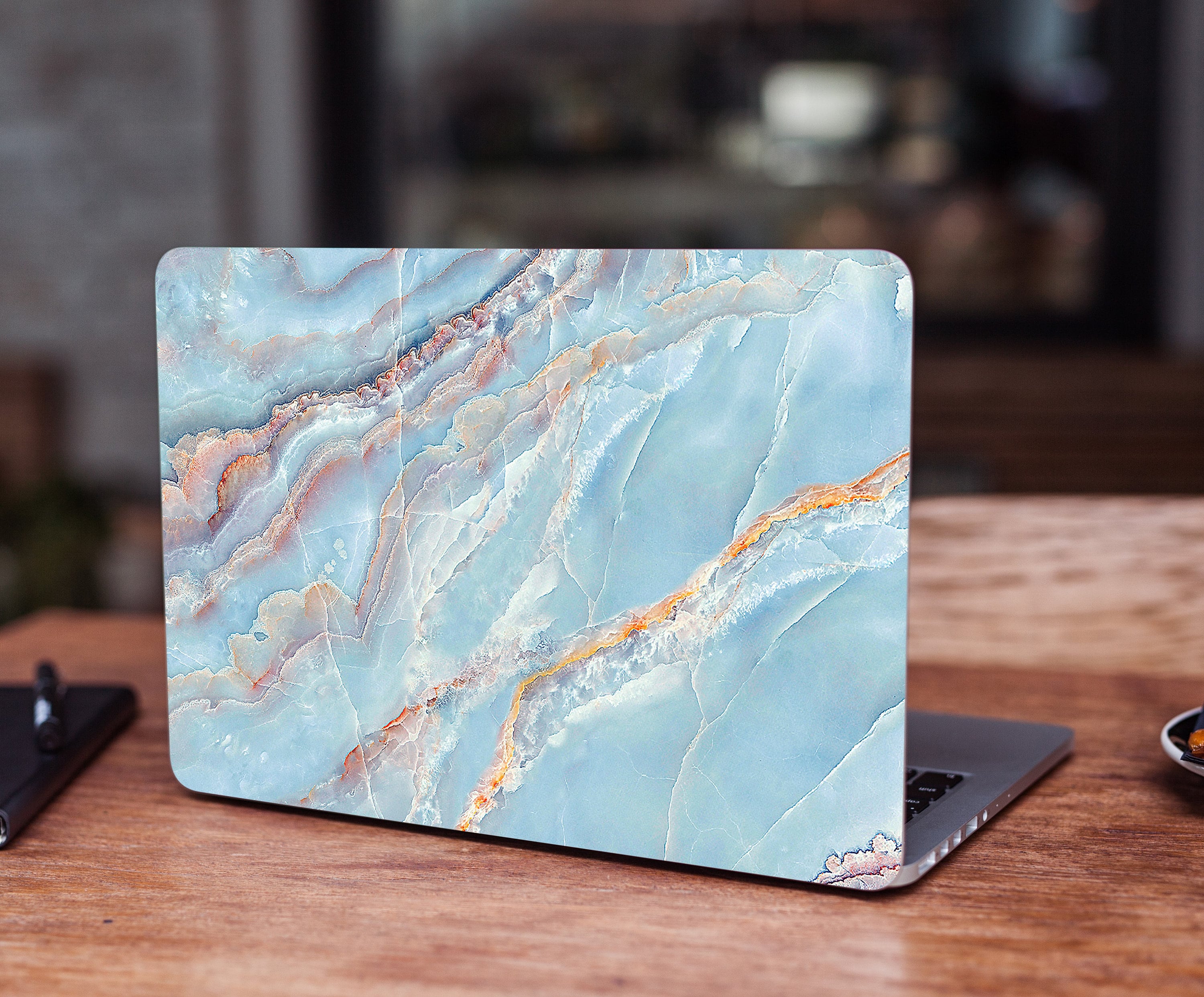 Light Blue Marble Laptop Skins HP Lenovo Acer Full Coverage - Etsy