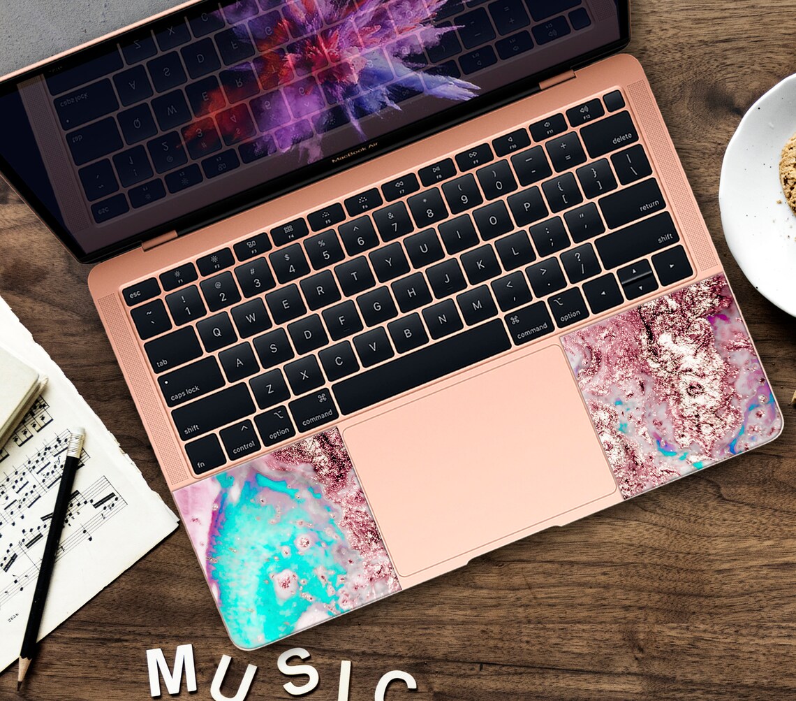 Pink Marble Texture Laptop Skin Computer Decals Sticker Full - Etsy