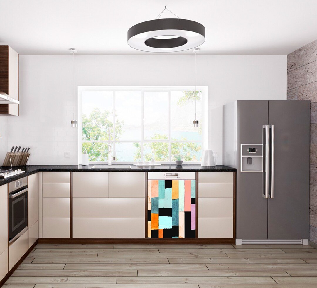 Colored Stripes Dishwasher Wraps Kitchen Decor Dishwasher Skins Cover ...