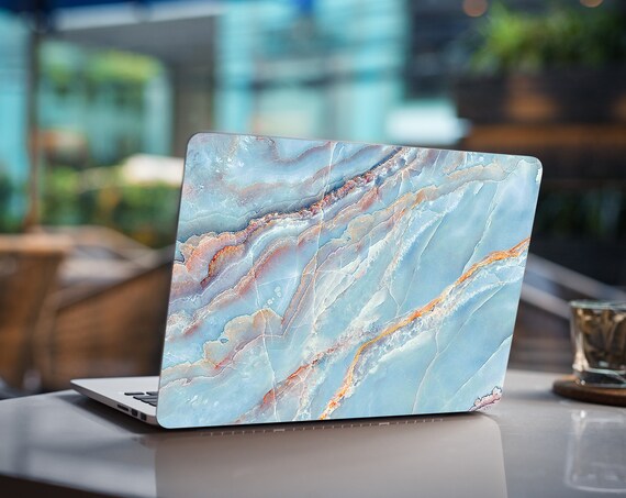 Light Blue Marble Laptop Skins HP Lenovo Acer Full Coverage | Etsy
