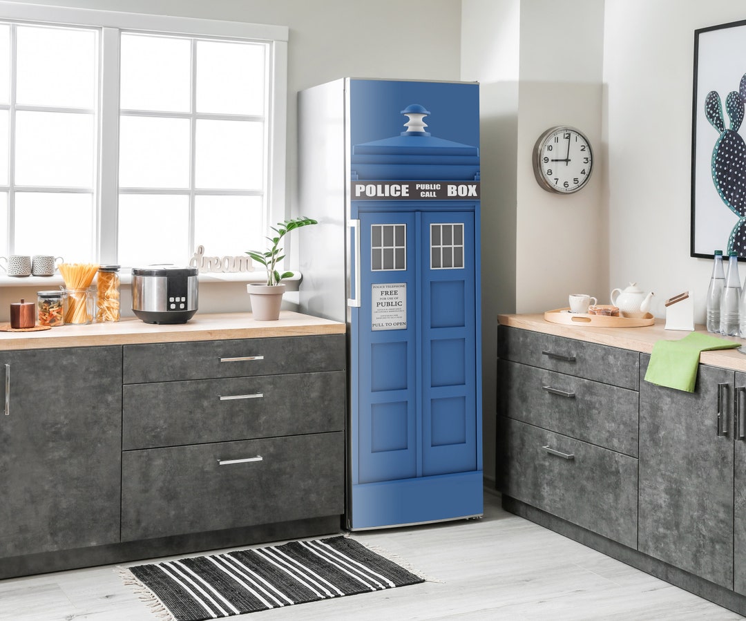Refrigerator Police Box Skins Fridge Pattern Wrap Policebooth - Etsy