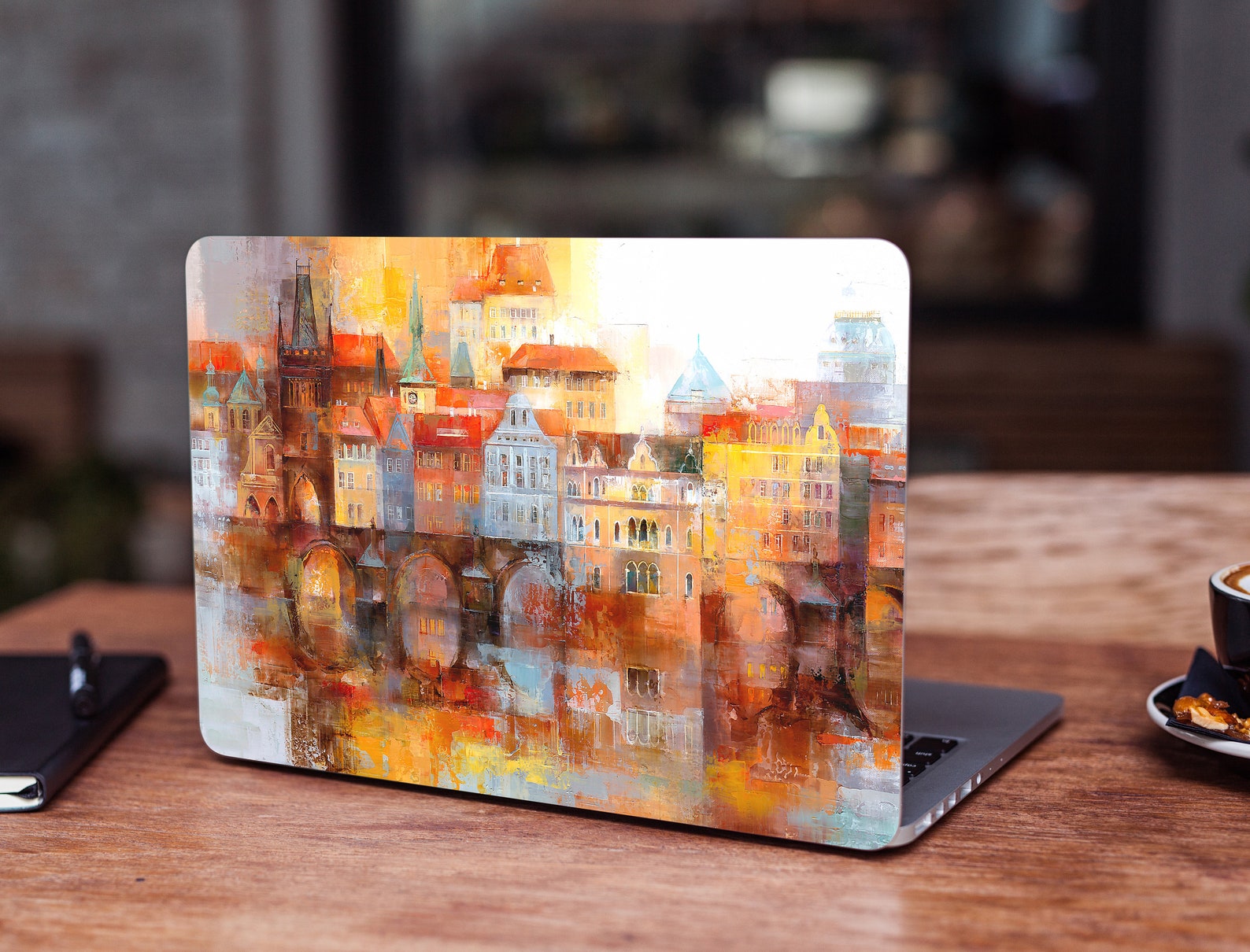 Skyline Laptop Skins Notebook HP Watercolor City Reflection | Etsy