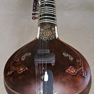 TRAVEL SITAR Kinnar Seen Style Black Pearl - Etsy