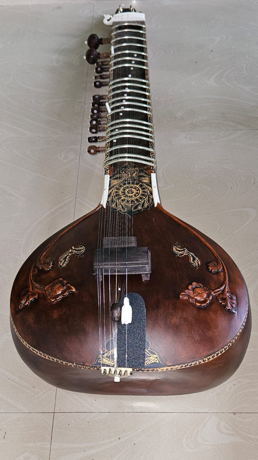 TRAVEL SITAR Kinnar Seen Style Black Pearl - Etsy