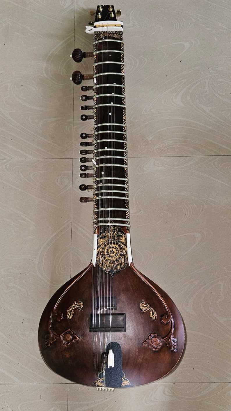 TRAVEL SITAR Kinnar Seen Style Black Pearl - Etsy
