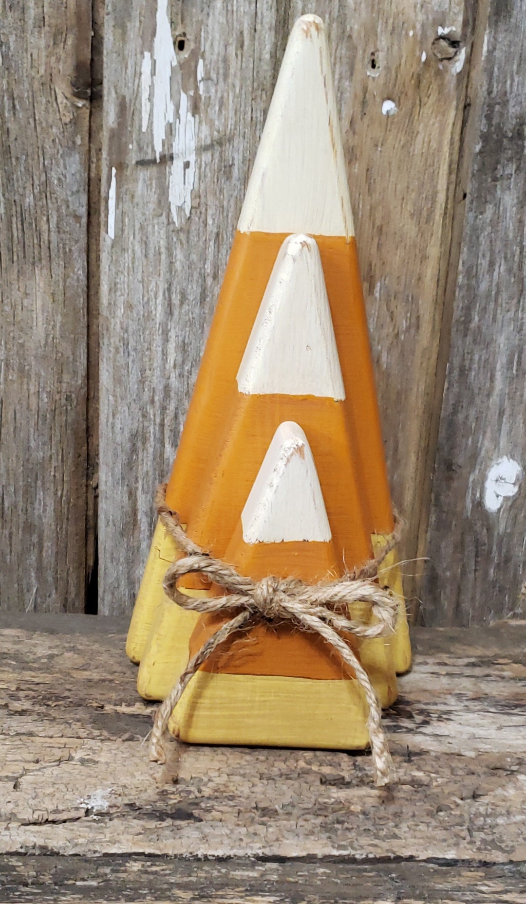 Wood Candy Corn Fall Decor Rustic Wood Candy Corn Halloween - Etsy