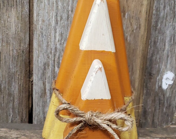 Wood Candy Corn, Fall Decor, Rustic Wood Candy Corn, Halloween Home ...