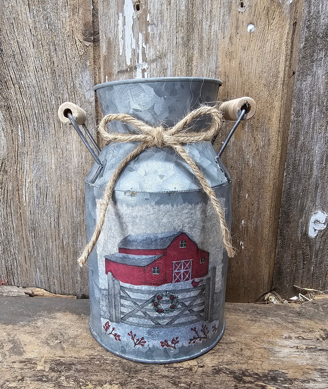 Farmhouse Barn, Red Barn, Farmhouse Christmas, Christmas Decor, Red ...