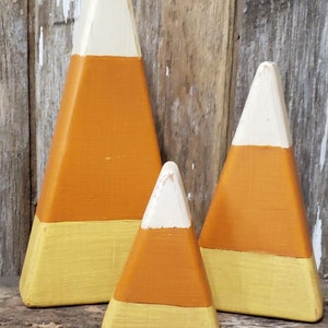 Wood Candy Corn Fall Decor Rustic Wood Candy Corn Halloween - Etsy