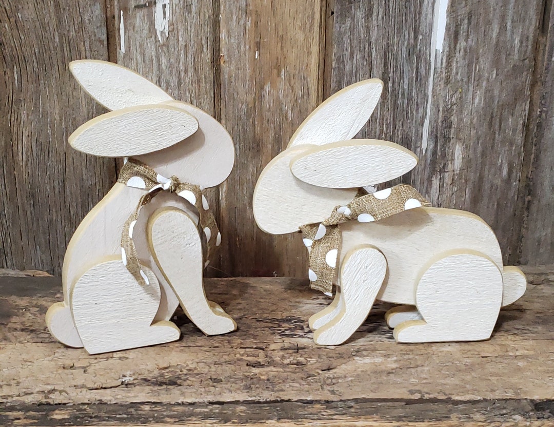 Farmhouse Decor, Rustic Wood Rabbit, Country, Farmhouse Wood Rabbit ...