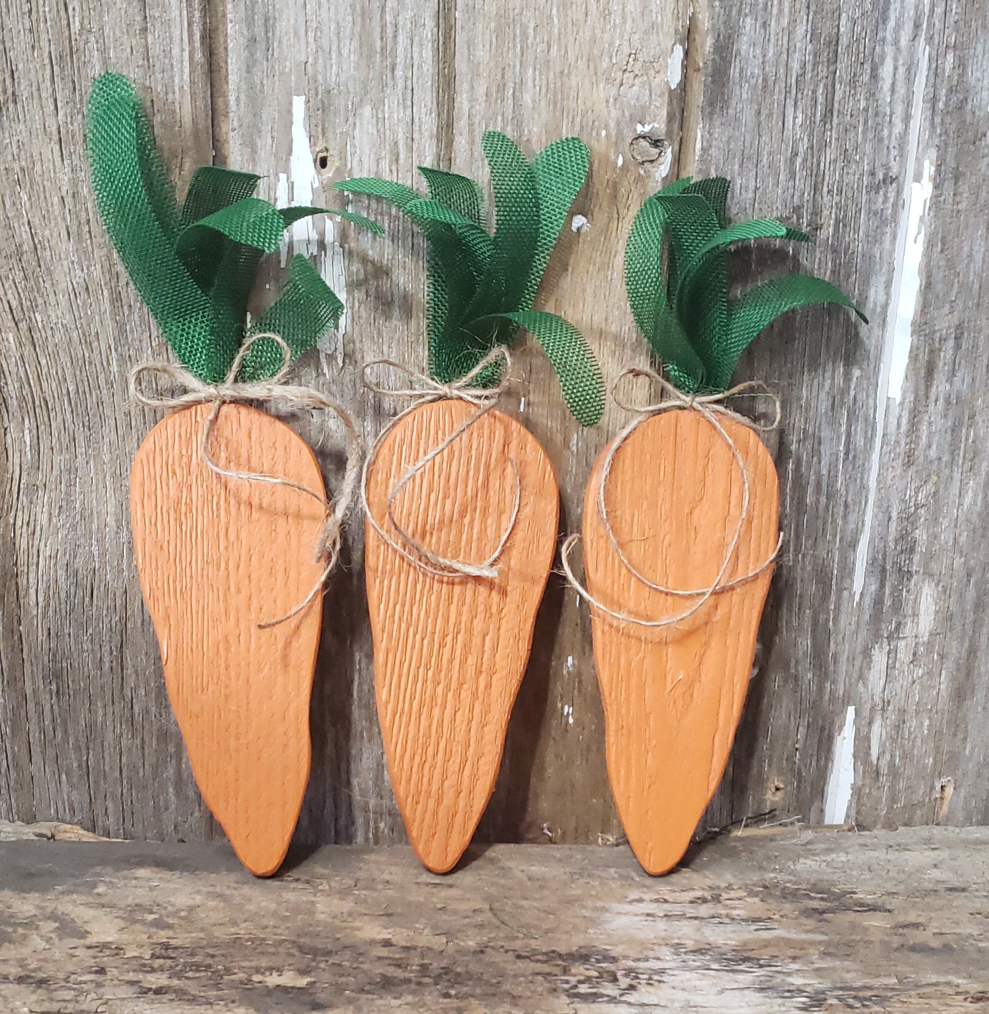 Rustic Wood Carrots, Wood Carrots, Primitive Wood Carrots, Easter Decor ...