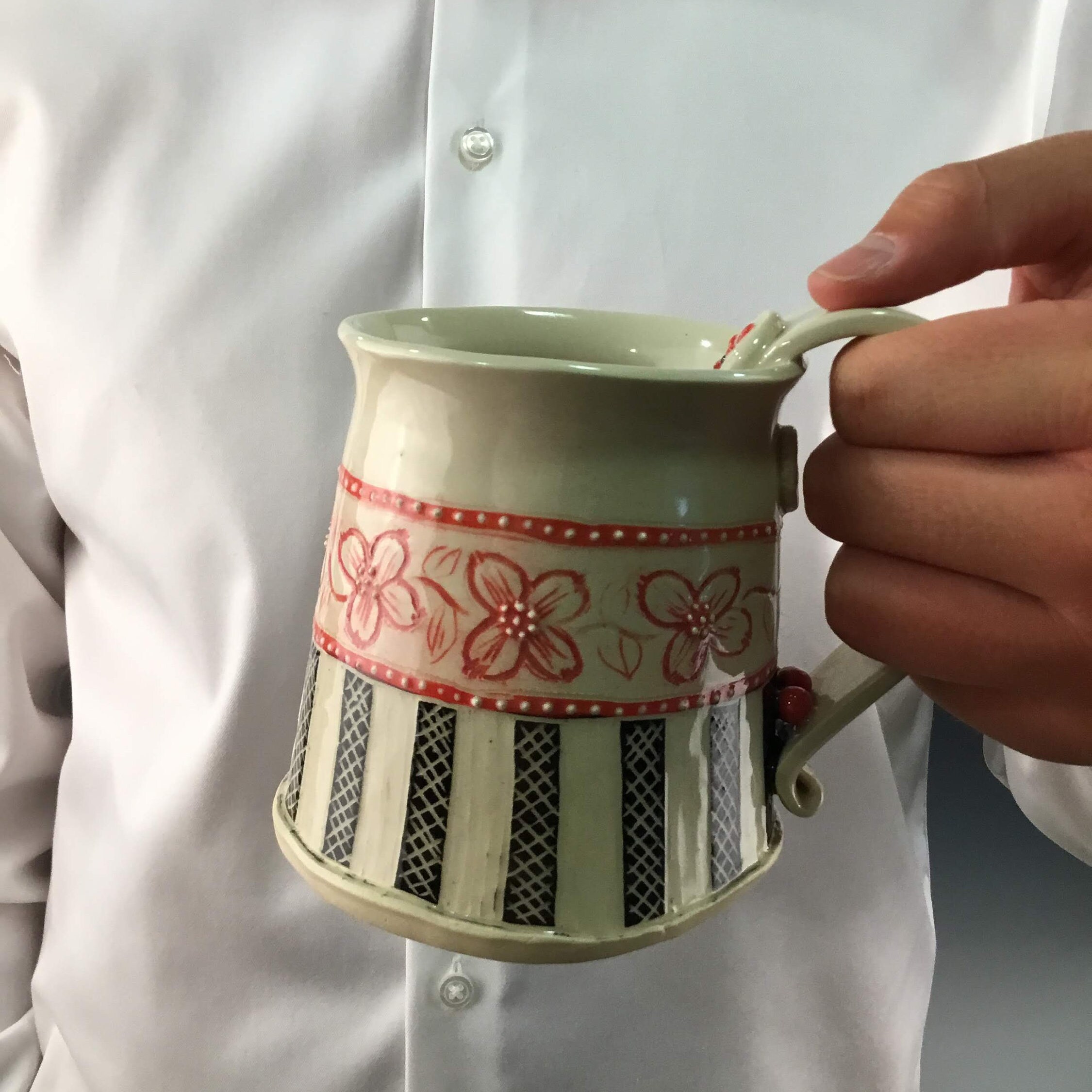 Handmade Ceramic Mug - Handbuilt Pottery - Sgraffito - Gift for All ...