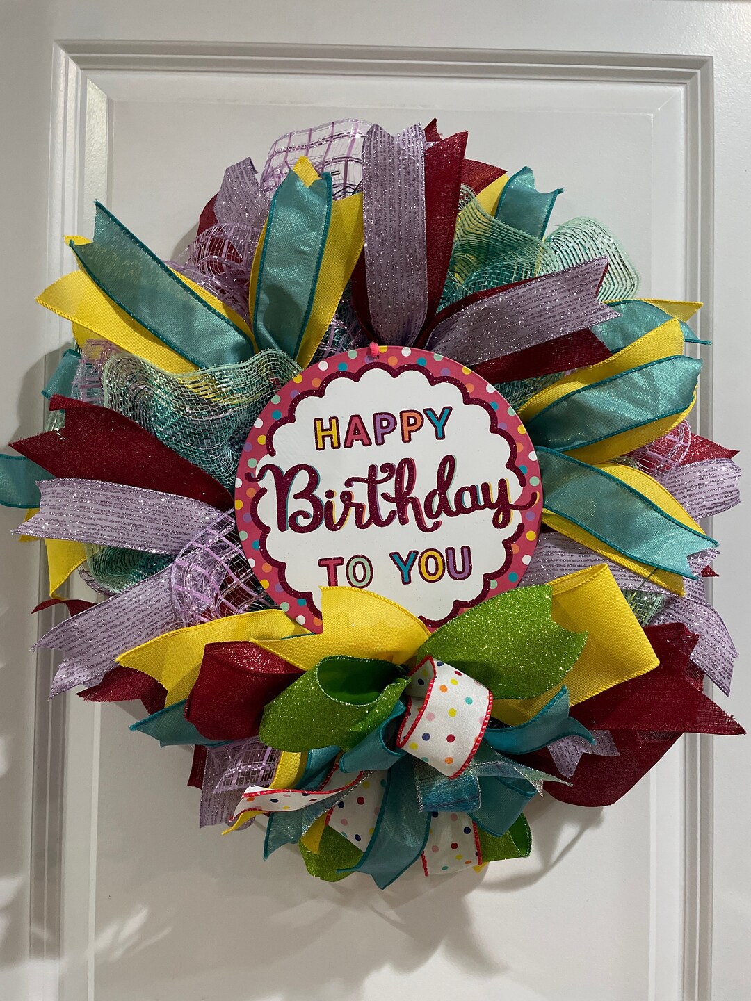 Welcome Wreath, Happy Birthday, Front Door Decor, Spring Decor, Summer ...