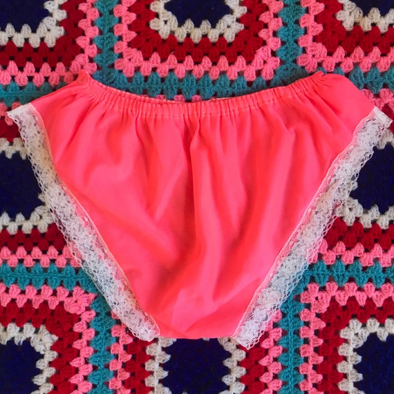 Vtg 1970s Neon Pink Nylon Panties Etsy