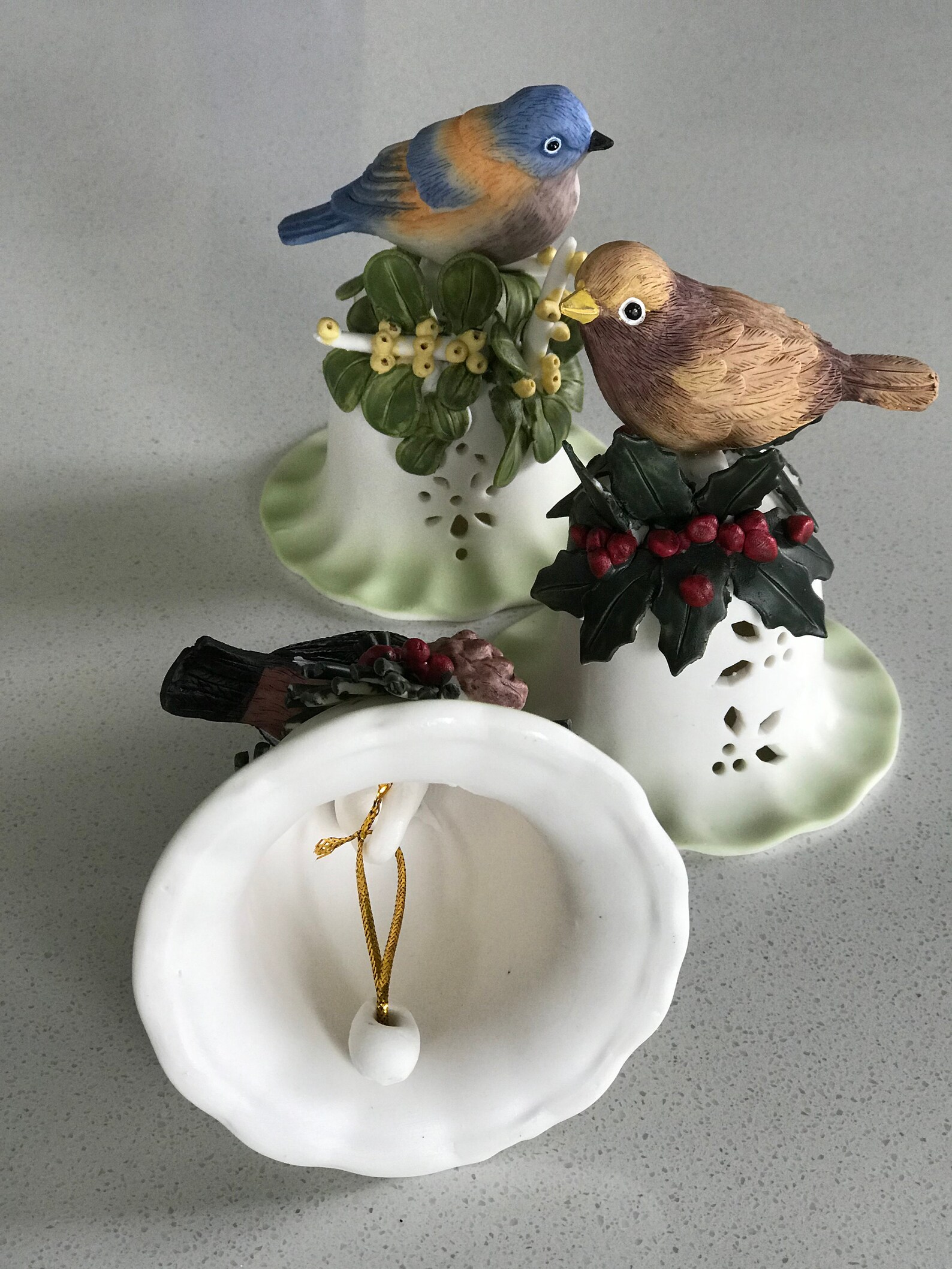 3 Ceramic Bird Bell Collectibles - Etsy Ireland