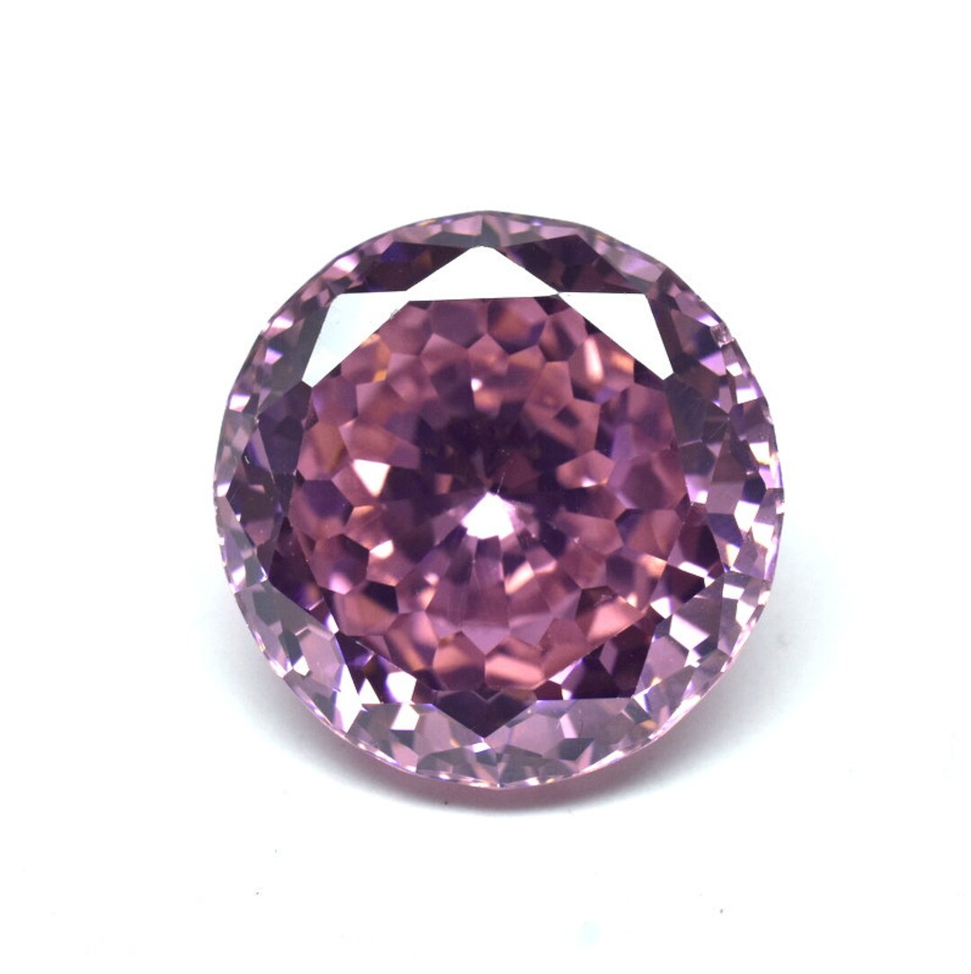 Zircon Gemstone Pink Zircon Round Shape Faceted 55.80CRT Zircon ...