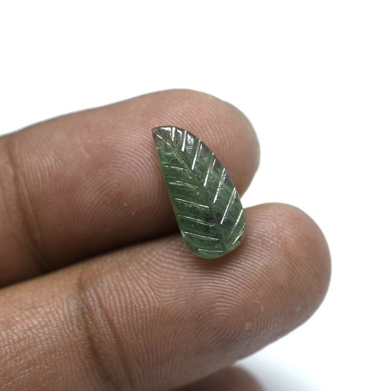Natural Emerald Gemstone Gorgeous Emerald Leaf Carving Stone - Etsy