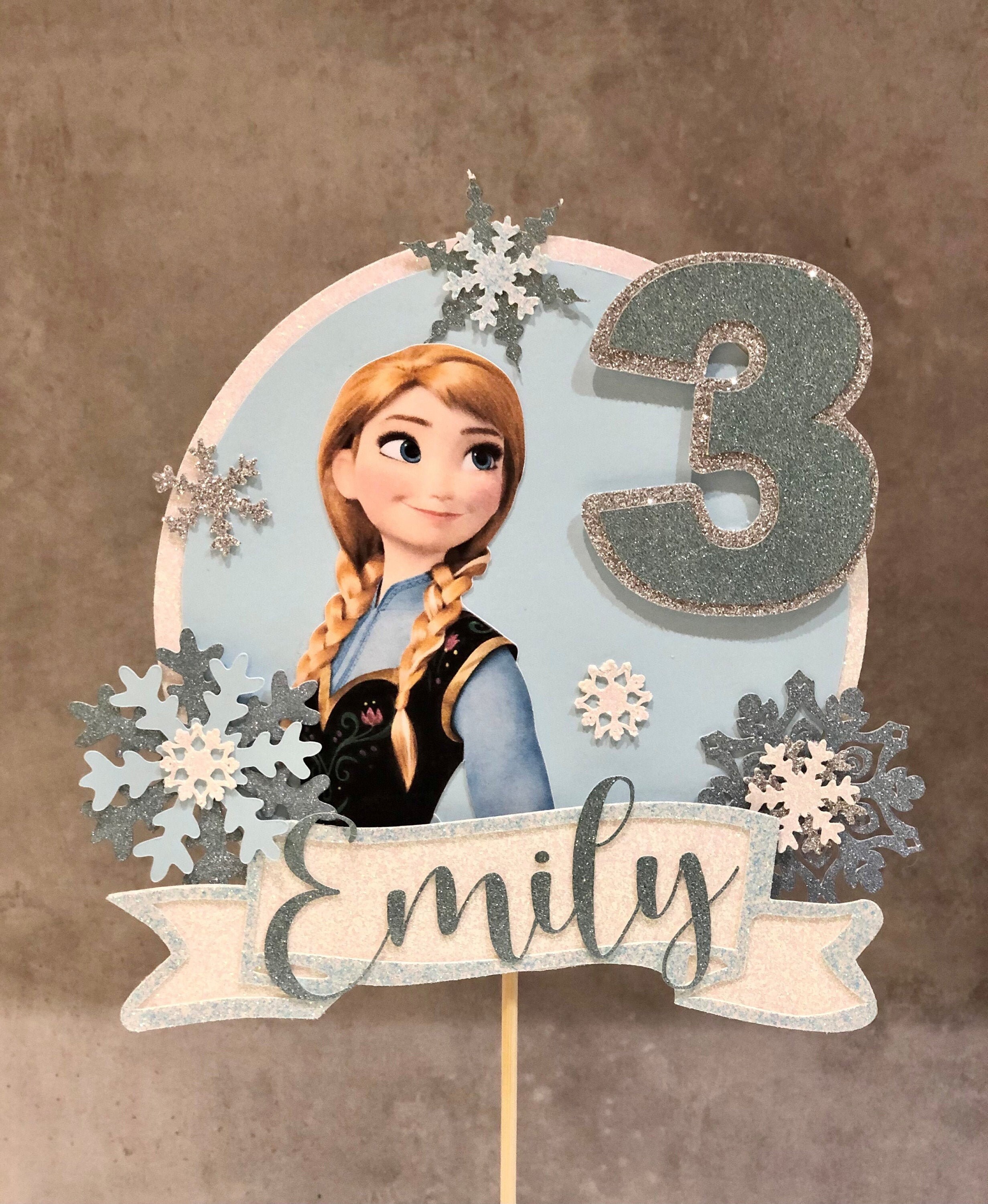 Personalised 3D Frozen Princess Anna Cake Topper | Etsy