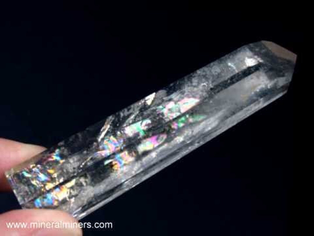 4.6 Inch Polished Laser, Quartz Polished Crystal Wand, Laser Elestial ...