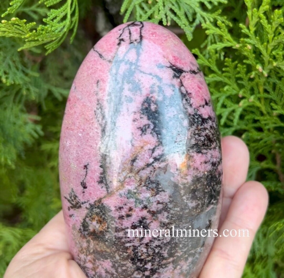 Rhodonite Polished Sculpture, Natural Color Rhodonite, Pink Color Free ...