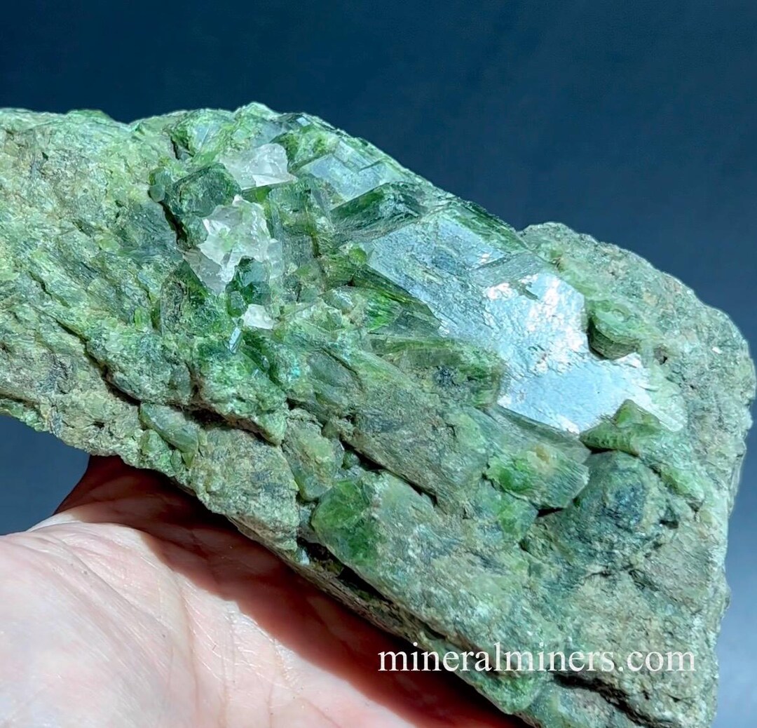 Green Diopside Mineral Specimen, Home Decor Green Rock, Large Diopside ...