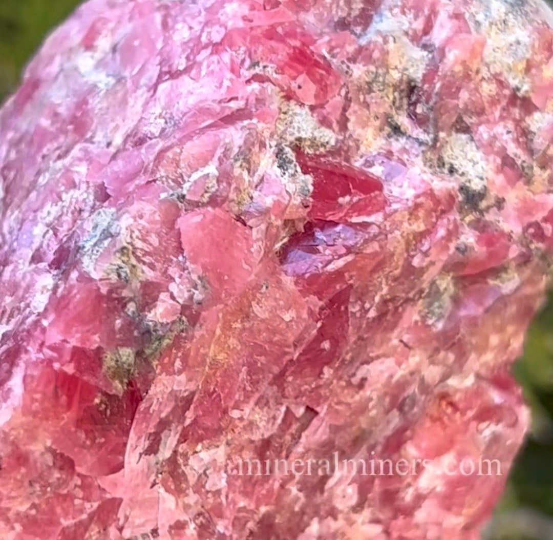 Raw Rhodonite Mineral , Natural Color Pink Rhodonite, Collector Large ...