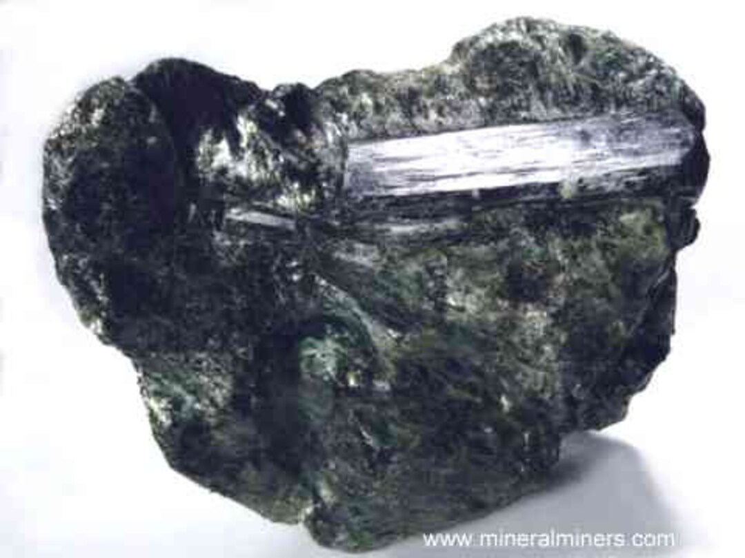 Black Tourmaline Crystal in Matrix, Schist Matrix With Tourmaline ...