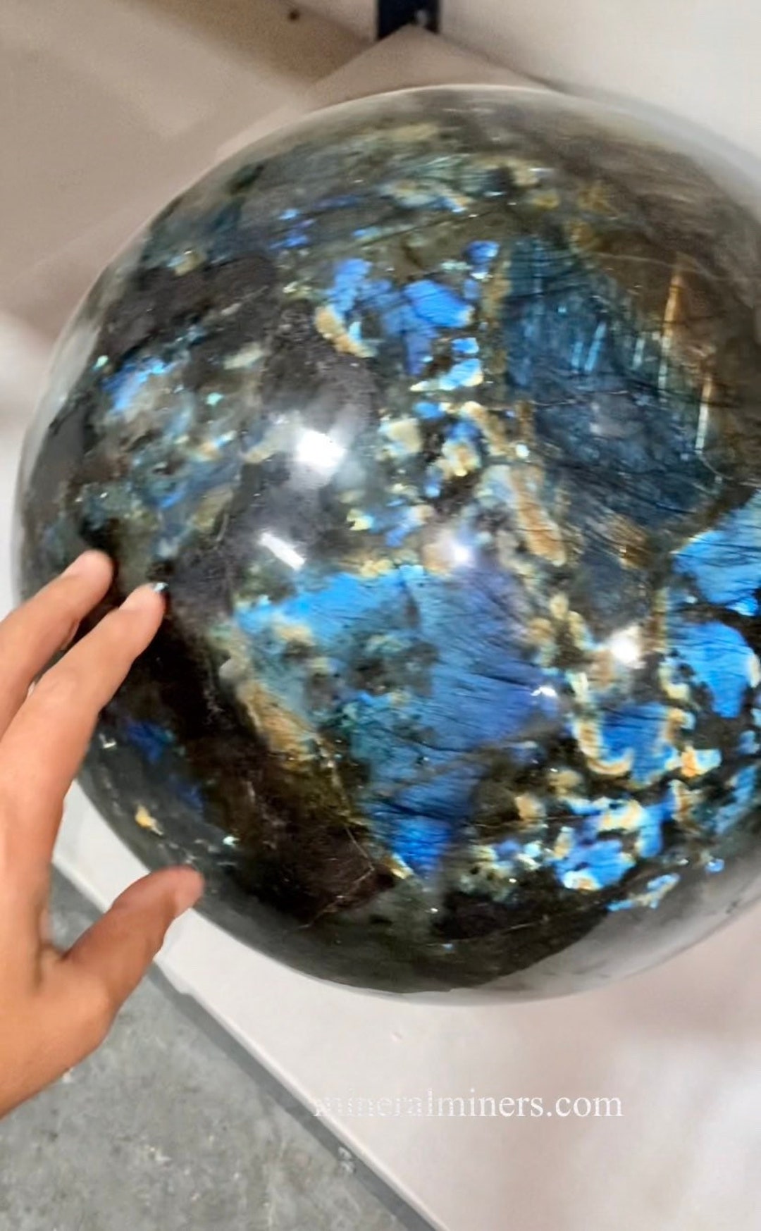 Giant Labradorite Sphere, Polished Labradorite, Rainbow Labradorite ...