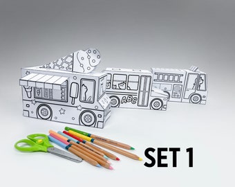 Paper Toy Houses Set 2, Printable Activity Sheets, Paper Craft Kit, Cut ...