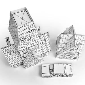 Paper Toys Printable Activity Sheets Craft Kit Cut and Color Pages ...