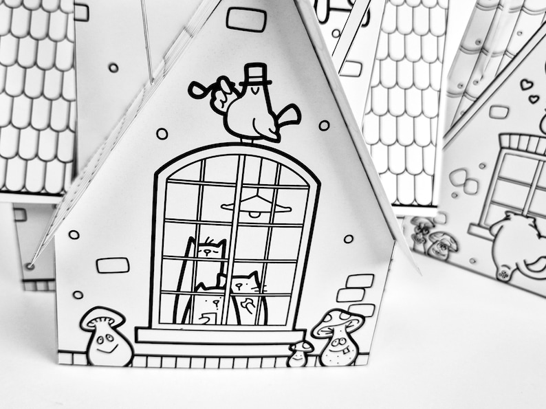 Paper Toys Printable Activity Sheets Craft Kit Cut and Color Pages ...
