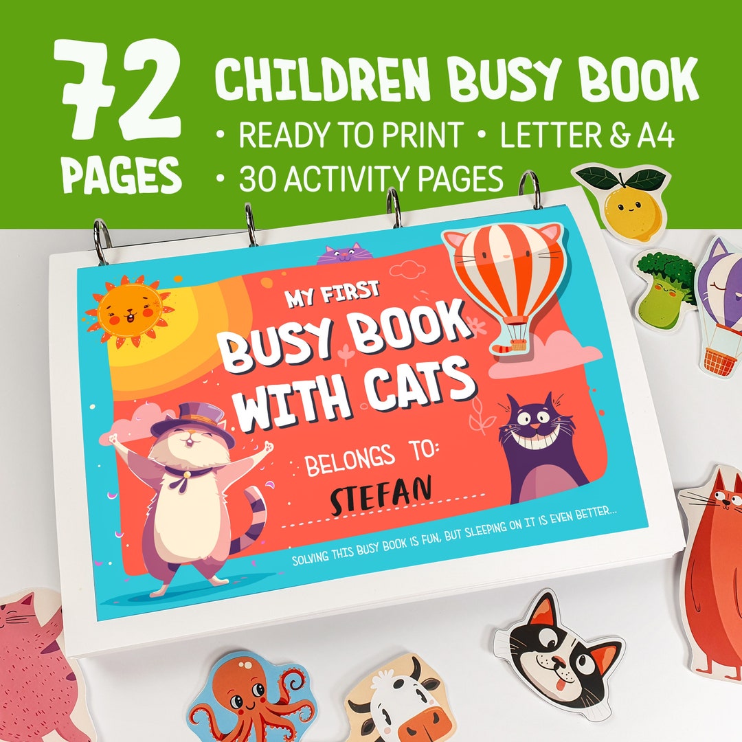 Busy Book Pages Printable Activity Preschool Worksheets Activities ...