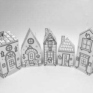 Paper Toy Houses Set 1, Printable Activity Sheets, Paper Craft Kit, Cut ...