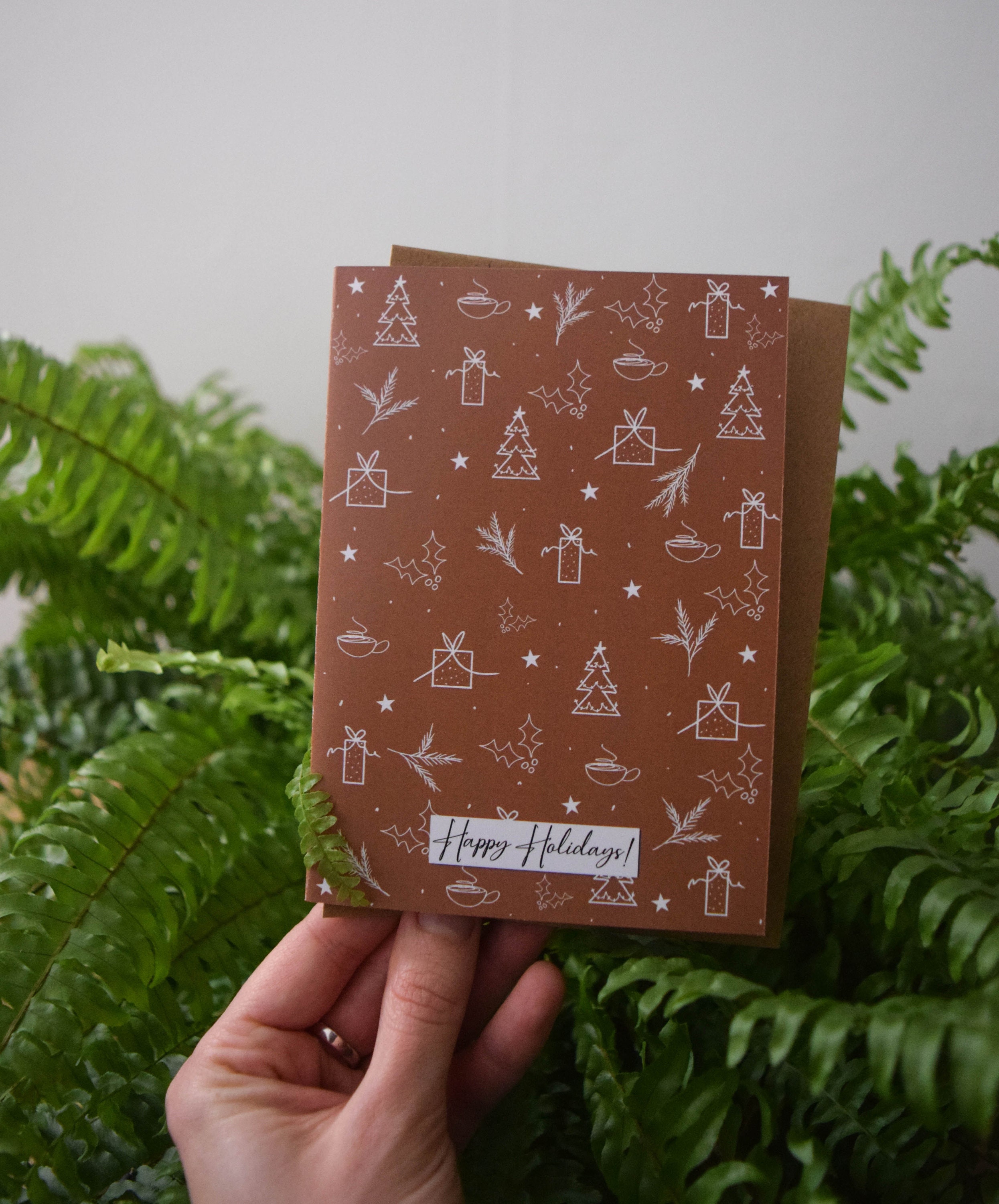Cute Christmas Cards, Colorful Winter Gift Cards, Digital Illustrated ...
